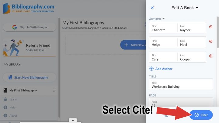 Easy APA Citation Page | Bibliography.com