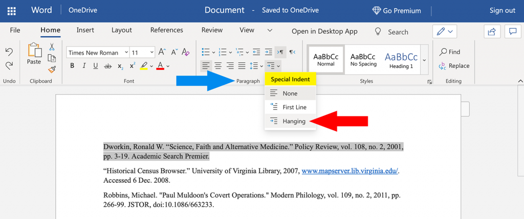 Mla Works Cited Indent Bibliographic Management